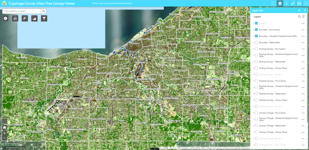 Urban Tree Canopy Assessment Update Cuyahoga County Planning Commission